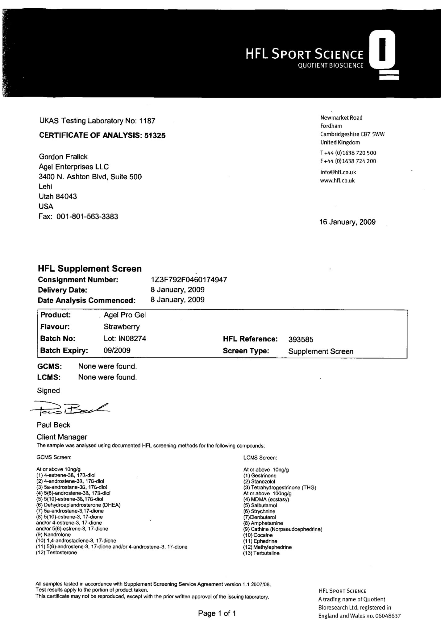 Product Certificates - gel-inter.com